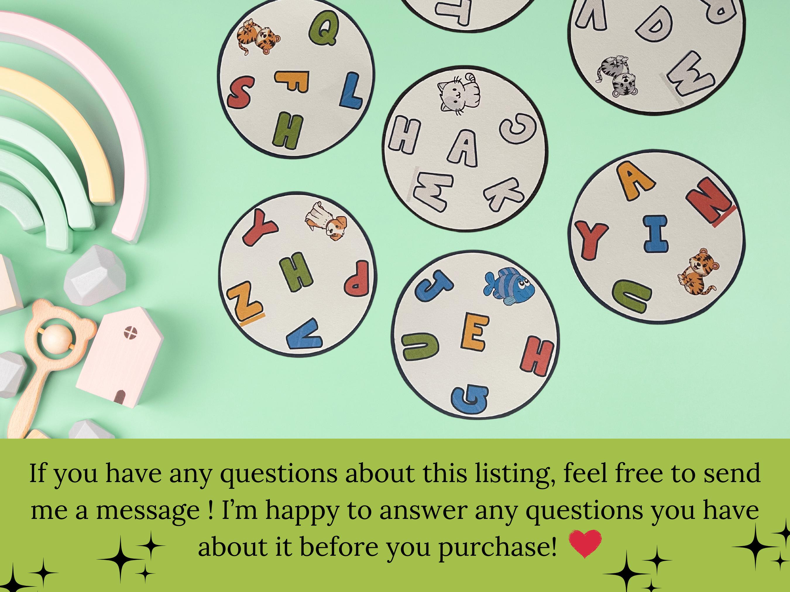 Match It!spot It! Dobble Letter Game Cards! Learning While Having Fun ...