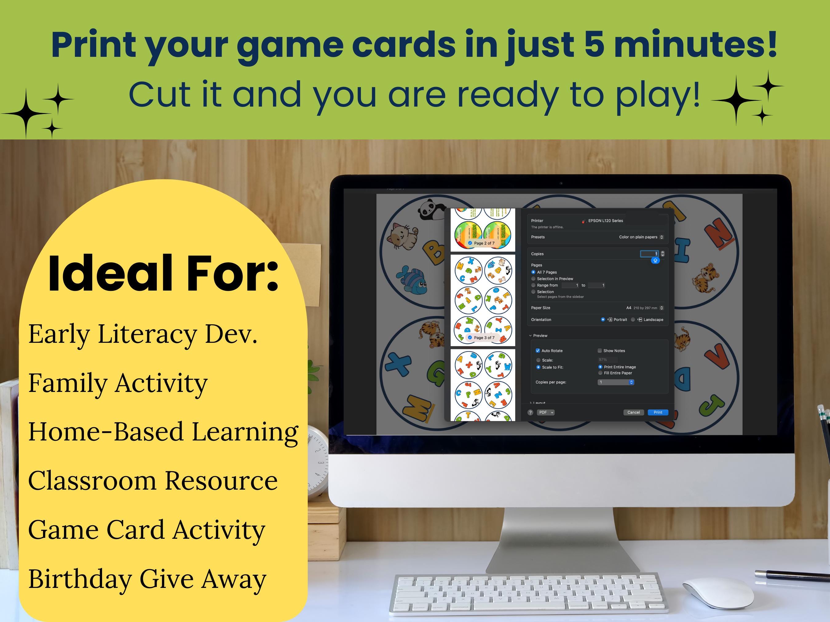 Match It!spot It! Dobble Letter Game Cards! Learning While Having Fun ...