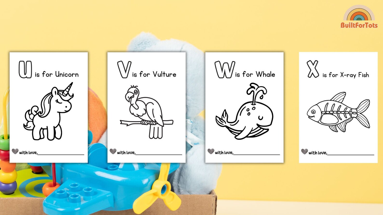 ABC Coloring Book/ Baby Shower Activities/ A-Z Baby Book/ Animal Baby's ...