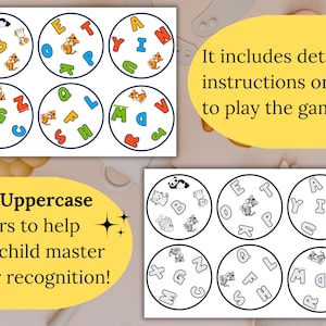 Match It!spot It! Dobble Letter Game Cards! Learning While Having Fun ...