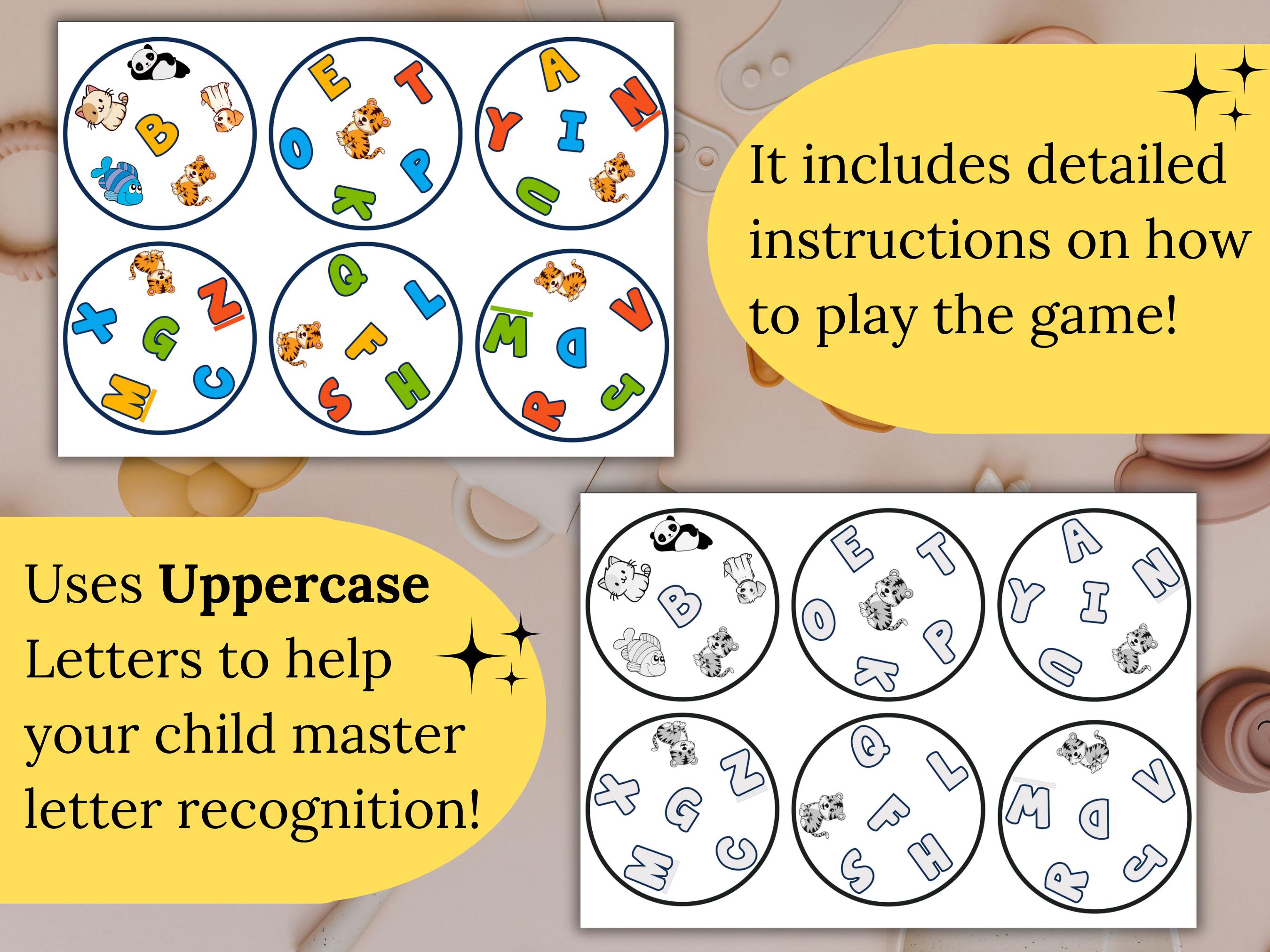 Match It!spot It! Dobble Letter Game Cards! Learning While Having Fun ...