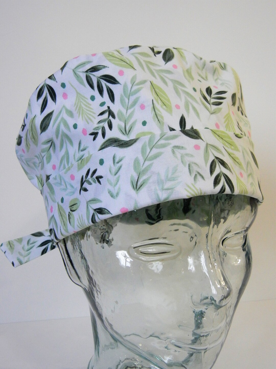 Tie Back FOLDING BAND Medical Surgical Scrub Hat in Airy Fresh Mint ...