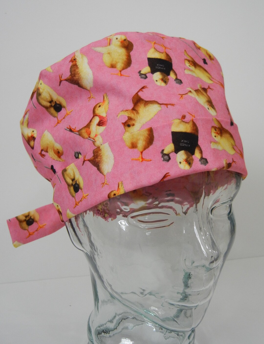 Tie Back FOLDING BAND Medical Surgical Scrub Hat With Fitness Workout ...
