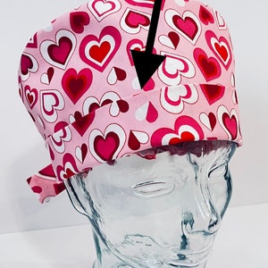 Tie Back FOLDING BAND Medical Surgical Scrub Hat With Tossed Lime ...