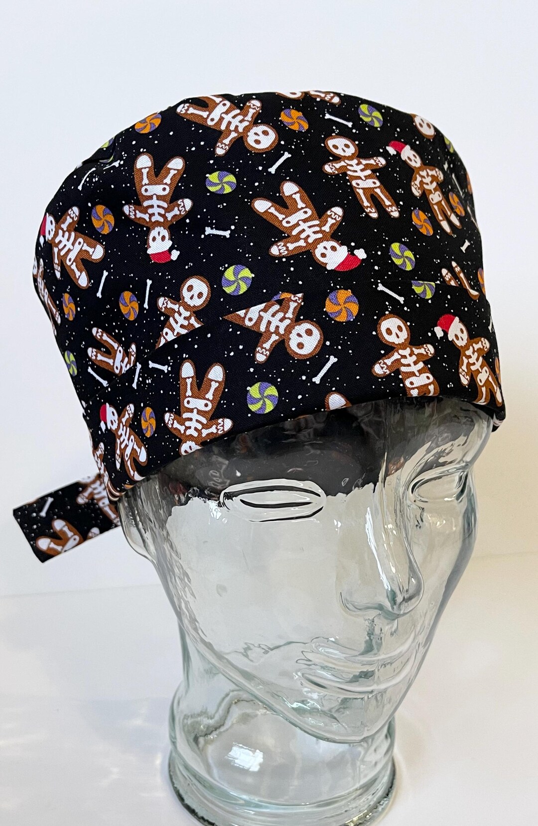 Tie Back FOLDING BAND Medical Surgical Scrub Hat With Crossover ...