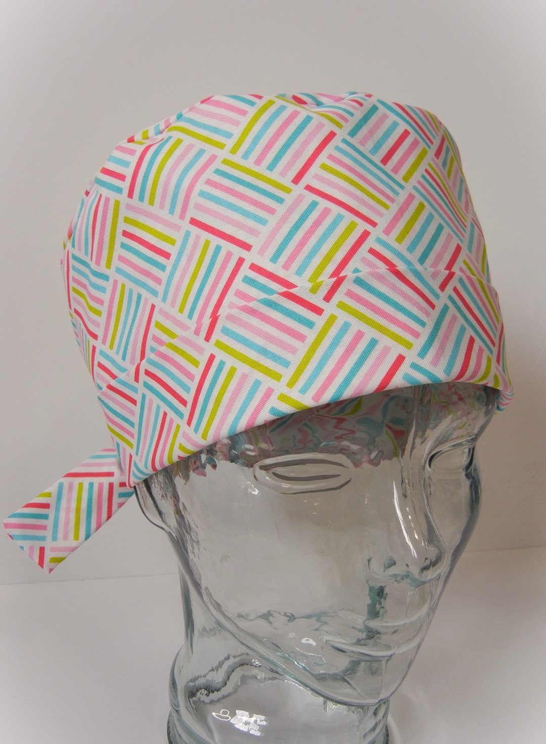 Tie Back FOLDING BAND Medical Surgical Scrub Hat With Good Plenty ...
