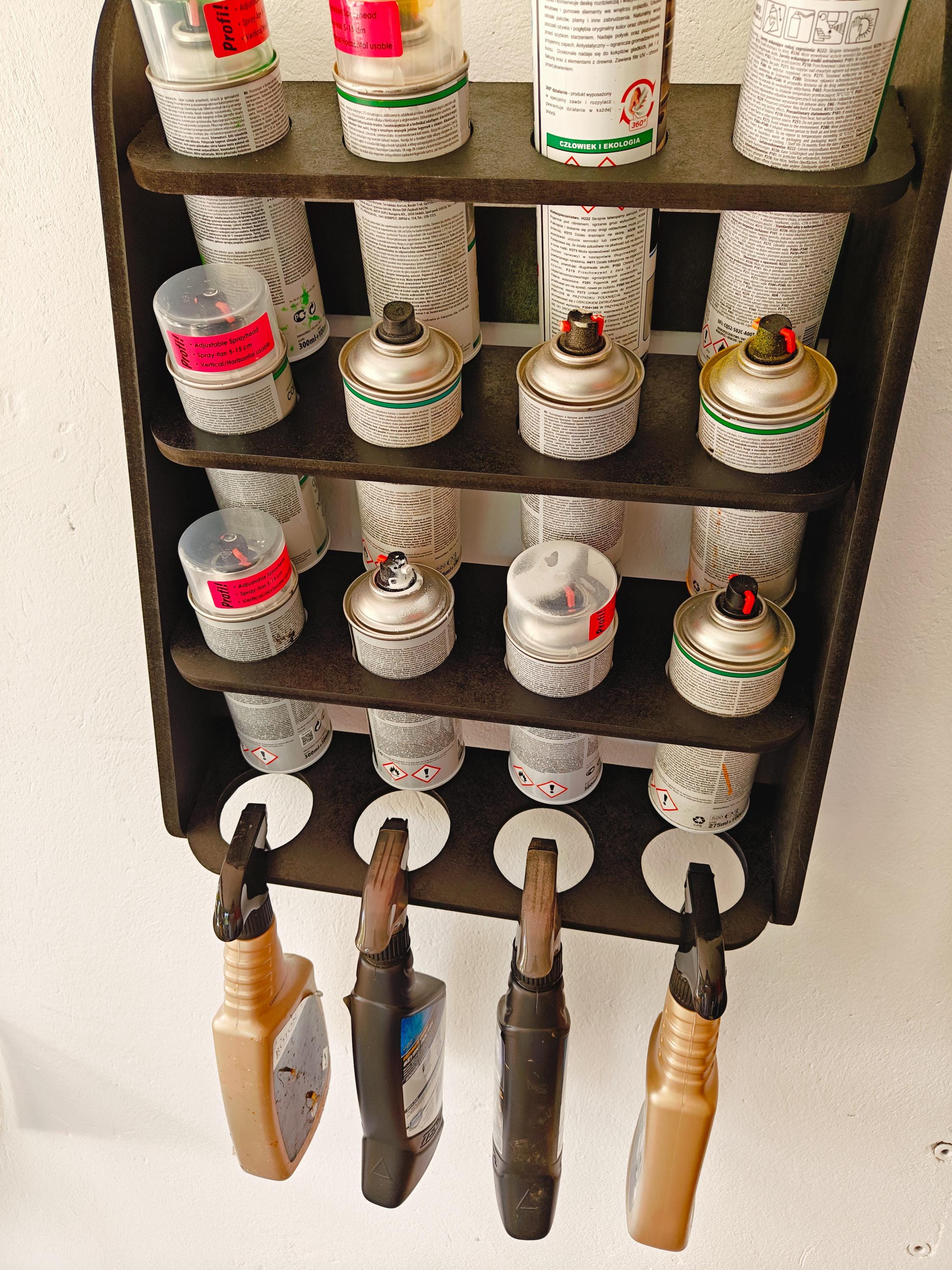 Spray Can Storage, Aerosol Can Storage Rack, Spray Paint Holder, Garage ...