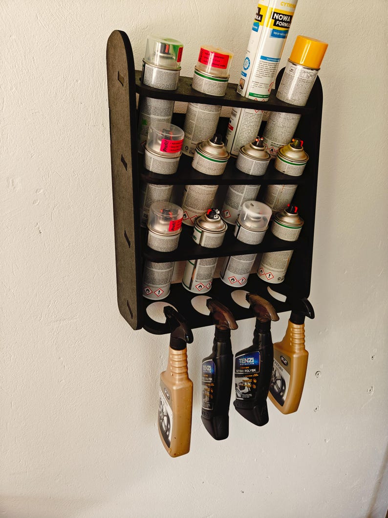 Spray Can Storage, Aerosol Can Storage Rack, Spray Paint Holder, Garage ...