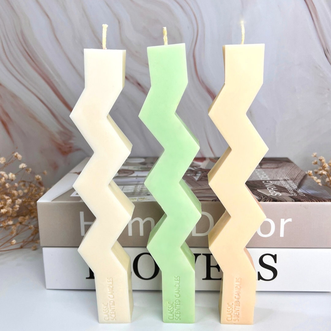 Zig Zag Handcrafted Soy Wax Candle - Handmade Decorative Candle ...