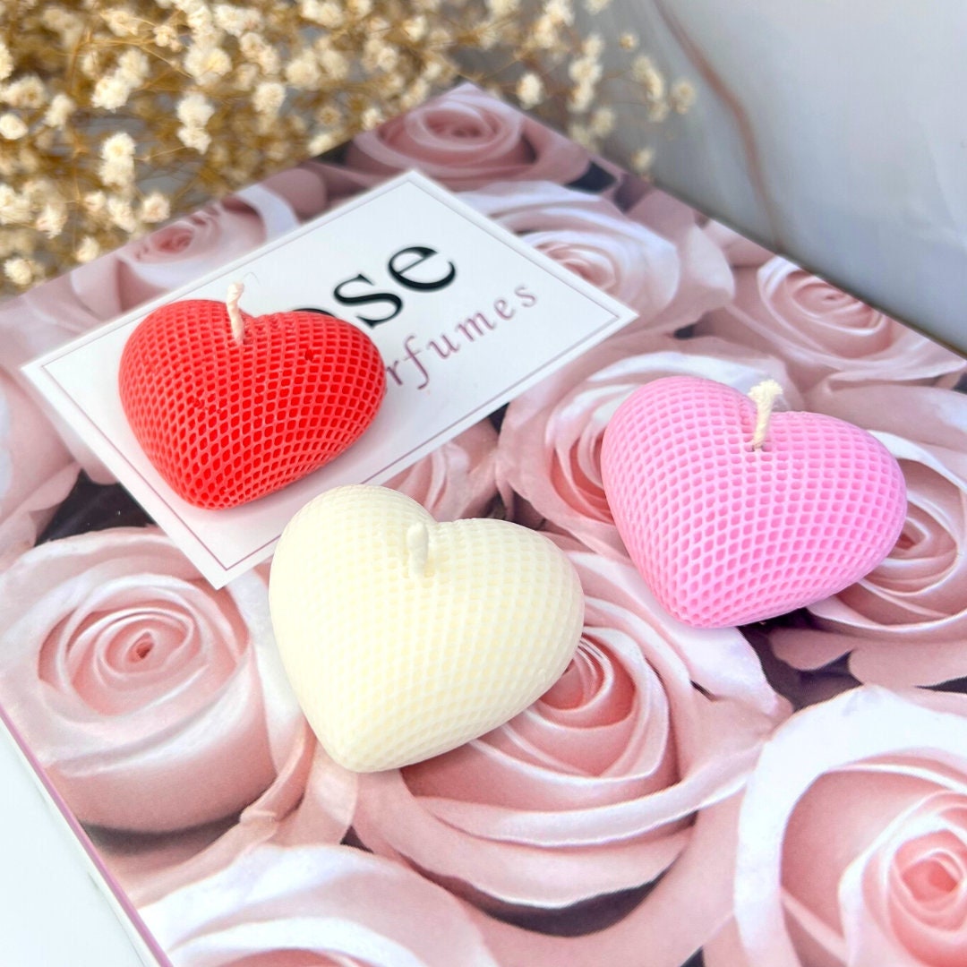 Heart-shaped Candle - Romantic Handmade Soy Wax Candle for Home Decor ...