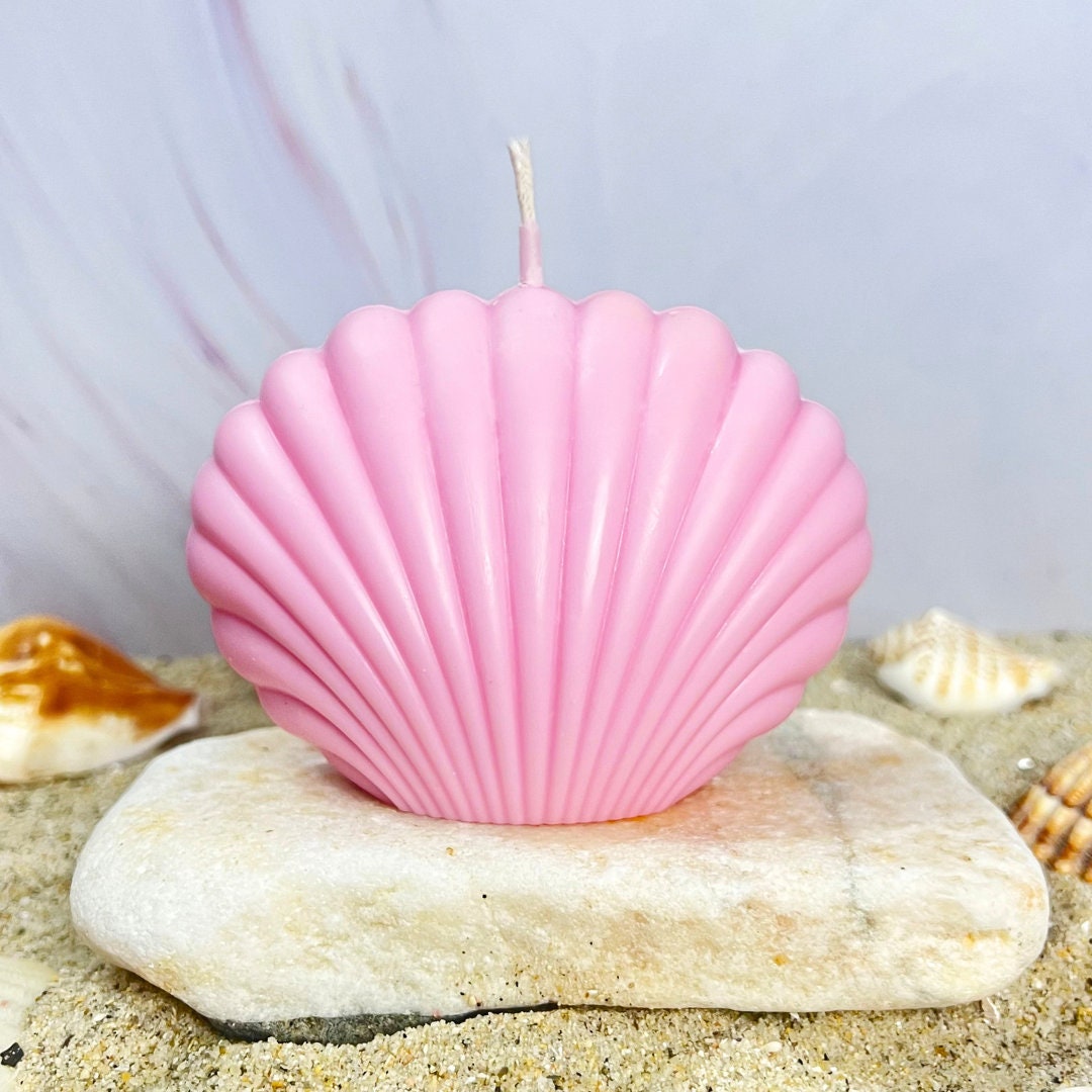 Seashell Soy Wax Candle Decorative and Eco-friendly Perfect for Summer ...