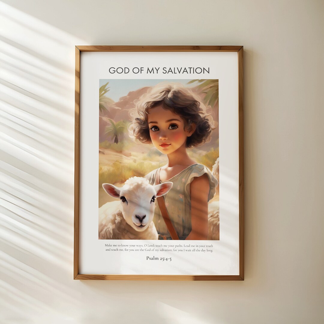 Christian Digital Wall Art for Kids, Bible Scripture Print, Decor Bible ...