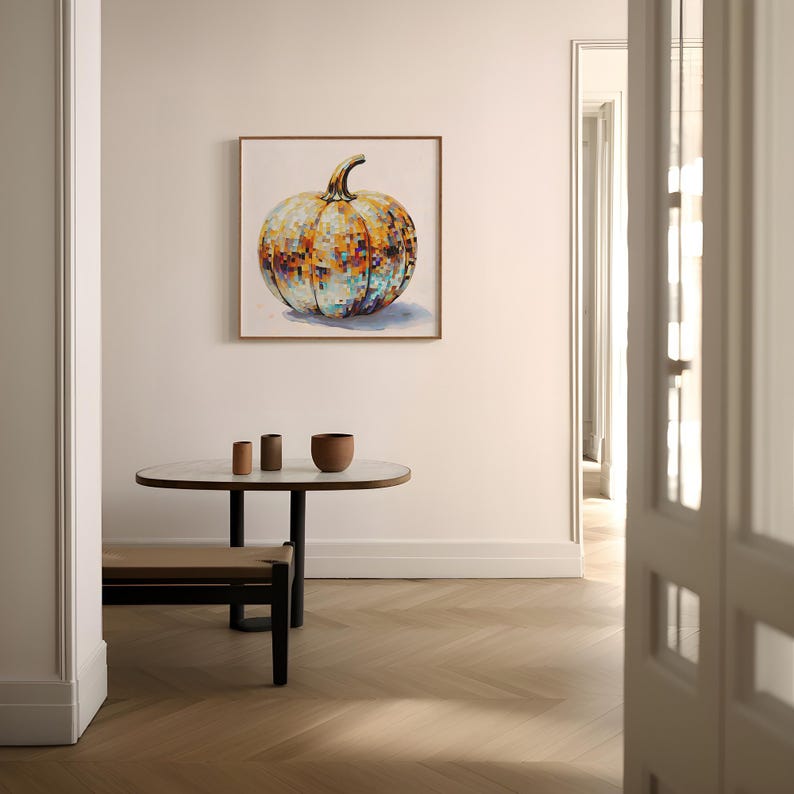 Pumpkin Fall Print, Pumpkin Poster, Pumpkin Printable Wall Art, Autumn ...