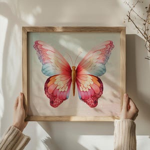 Colorful Butterfly Poster, Butterfly Wall Art, Girls Room Décor ...