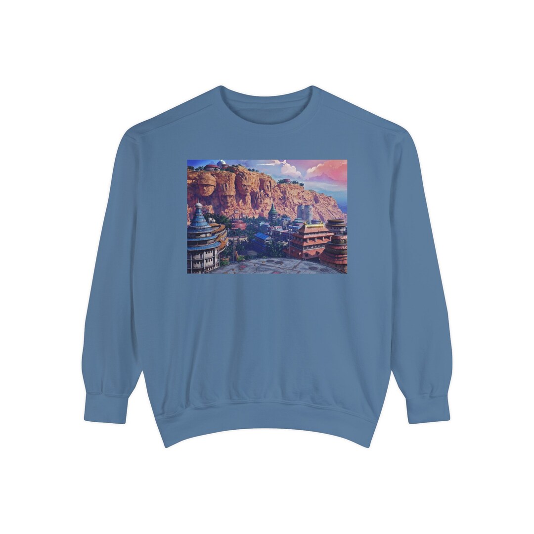 Naruto Hidden Leaf Village Anime Garment-dyed Sweatshirt - Etsy