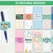 Teacher's Day Printable Bundle Editable Templates Chip Bag Pen Sleeve ...