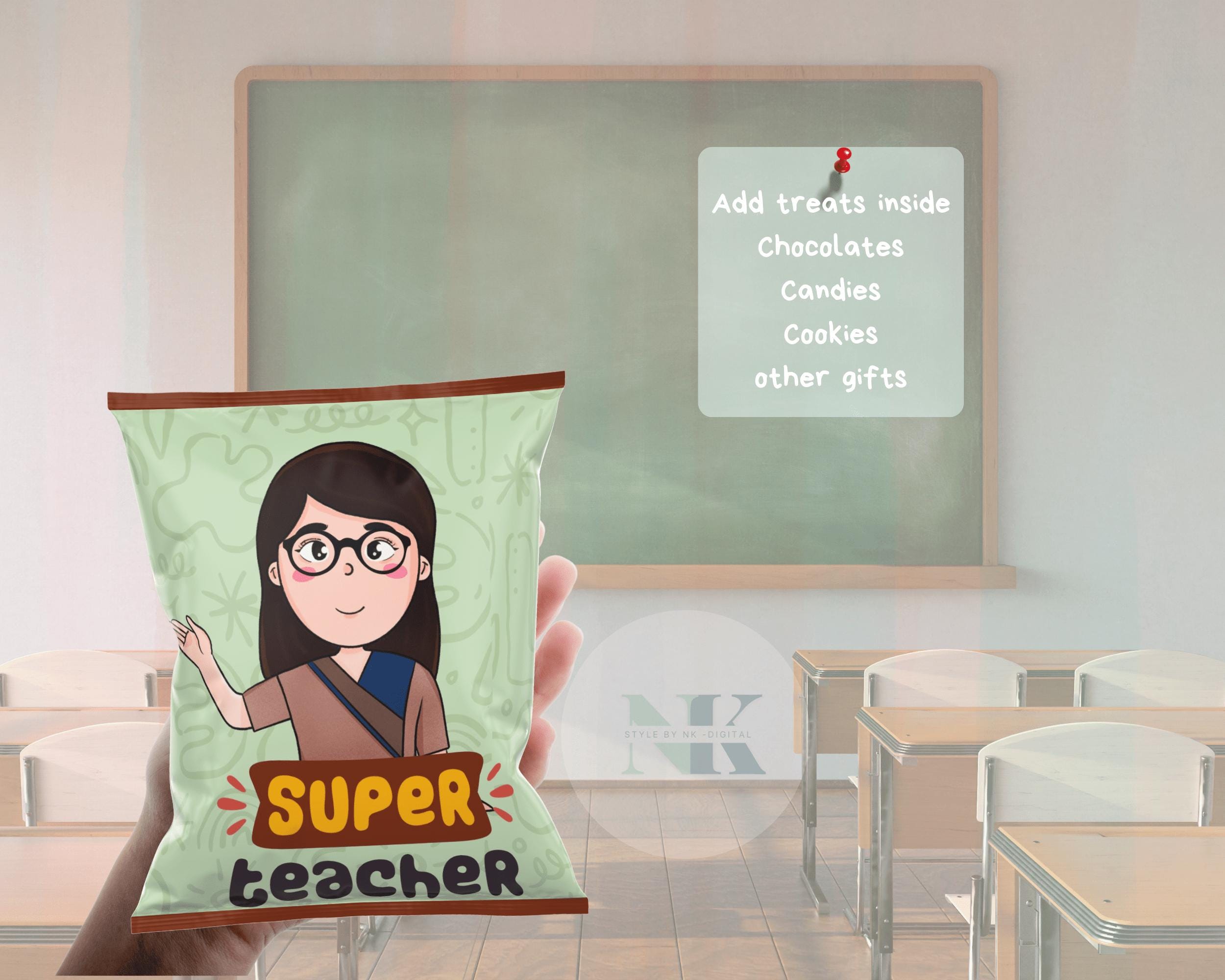 Teacher Appreciation Chip Bag Template, 10 Customizable Chip Bag DIY ...