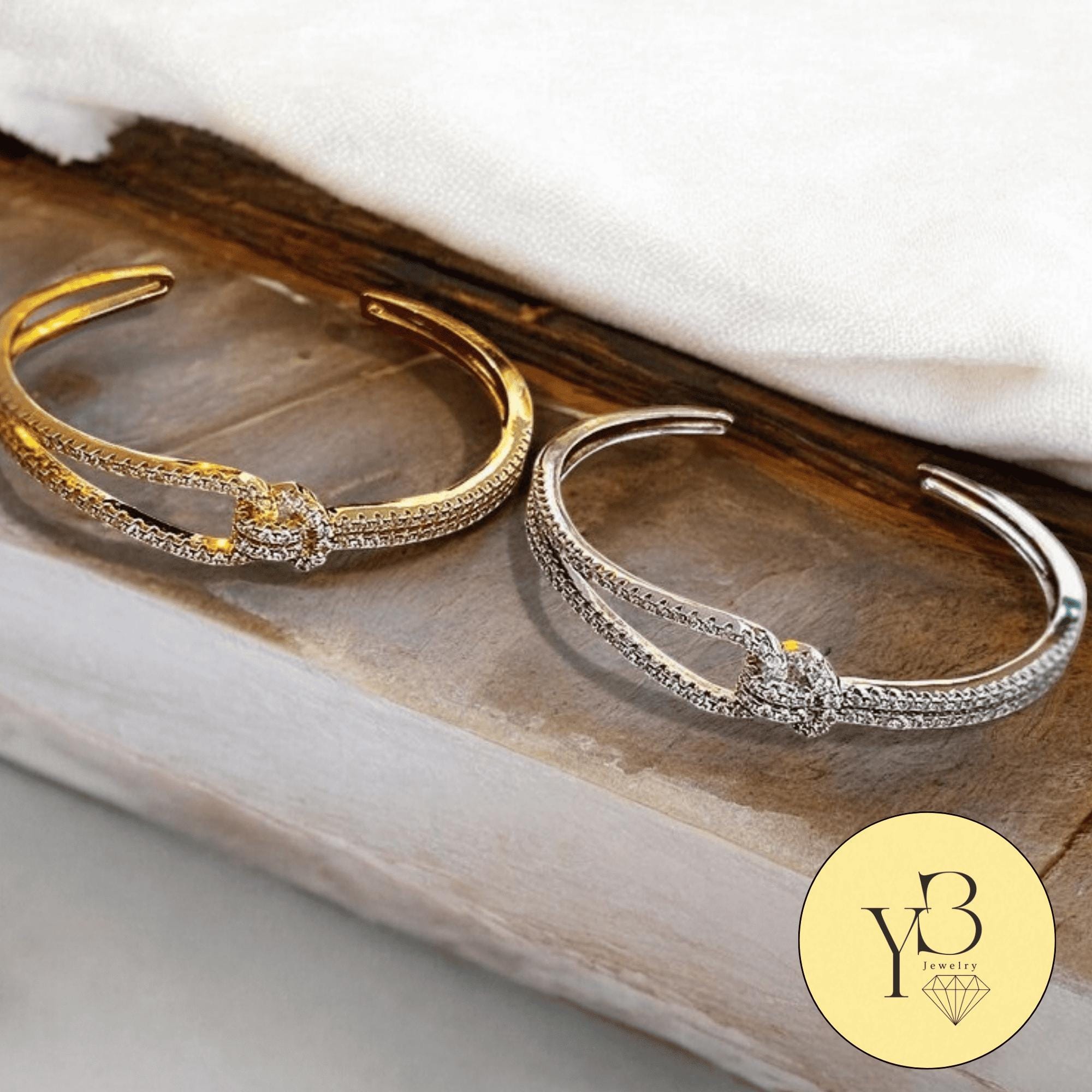 Couple Knot Bracelet, Silver Knot Bracelet, Stainless Steel Chain ...