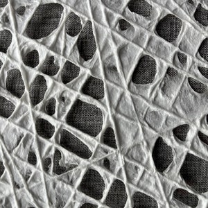 Mulberry Paper Fishnet Pattern Handmade With White Cotton Thread ...