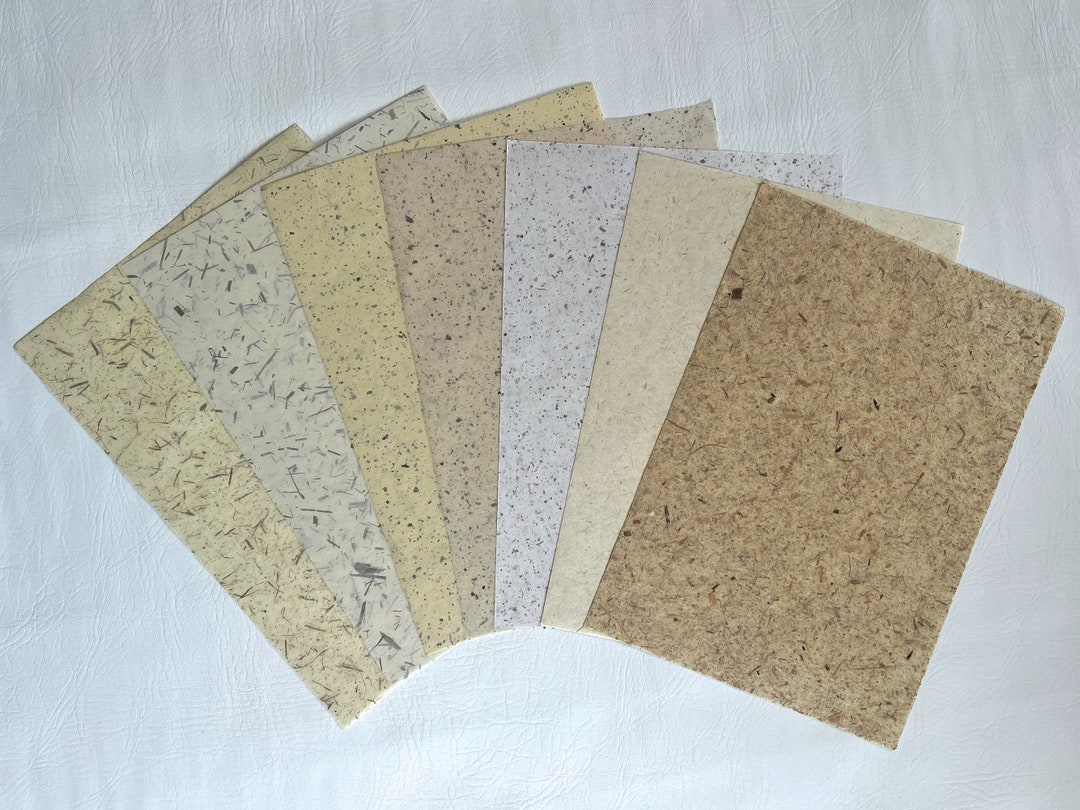 Mulberry Handmade Natural Inclusion 'small Fleck Leaves' COLLECTION ...