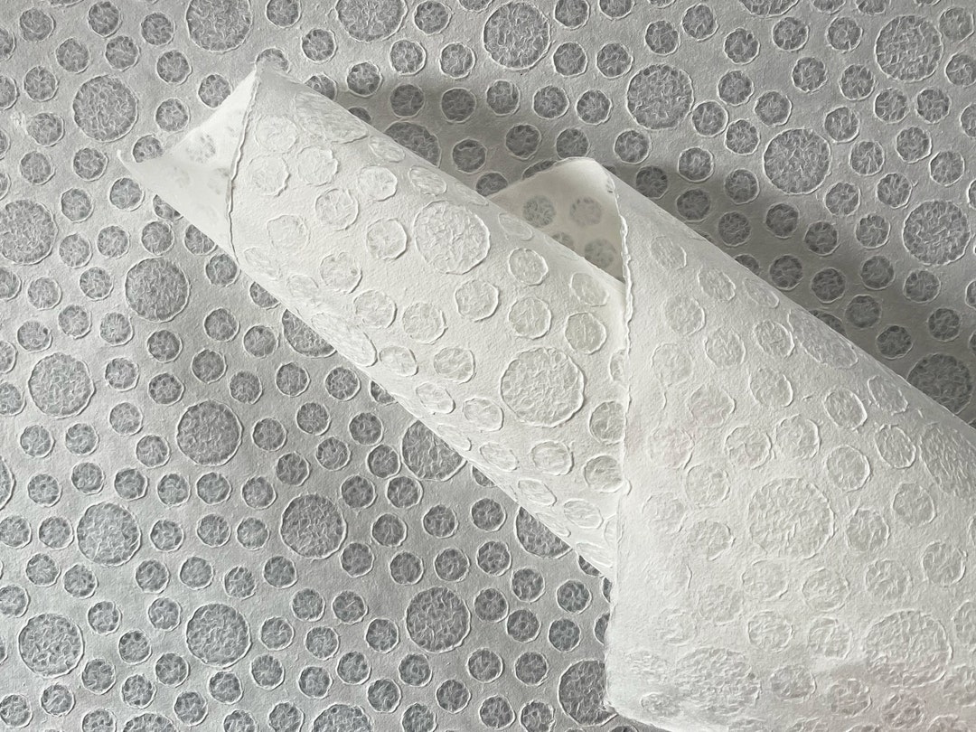 Handmade Paper Large Sheet | Luxury Mulberry Lace Bubble Pattern | Eco ...