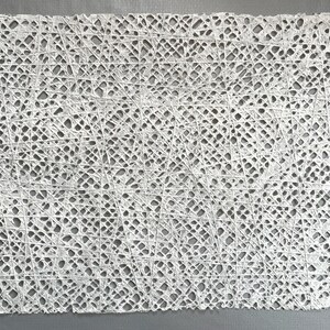 Mulberry Paper Fishnet Pattern Handmade With White Cotton Thread ...