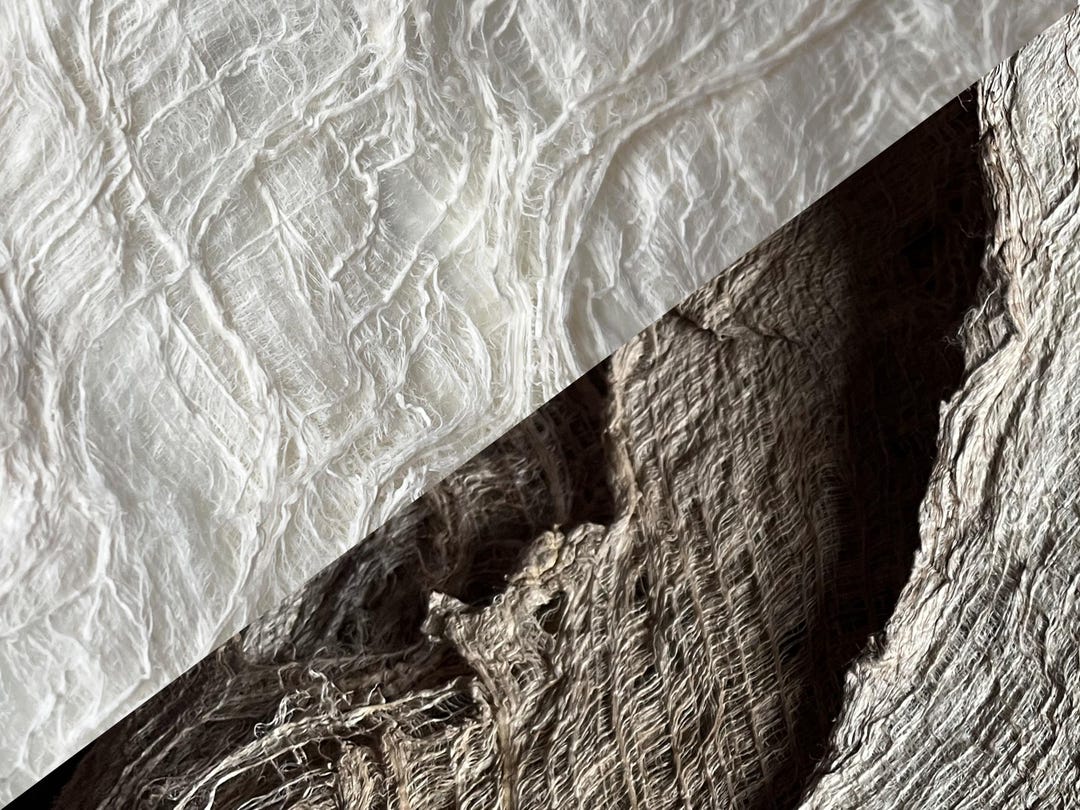 Handmade Mulberry Bark Paper: Flexible Fiber Art Craft - White & Brown ...