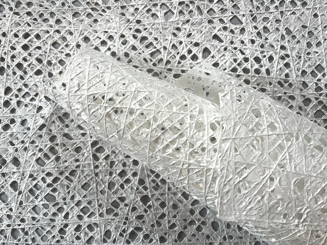 Mulberry Paper Fishnet Pattern Handmade With White Cotton Thread ...