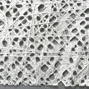 Mulberry Paper Fishnet Pattern Handmade With White Cotton Thread ...