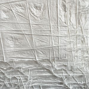 Handmade Interlace Mulberry Paper Sheet: White Cotton Thread Craft ...