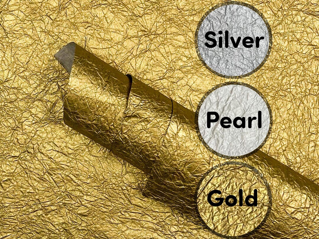 Luxury Metallic Gift Wrap, Mulberry Momigami Sheets in Gold, Silver ...
