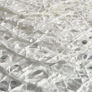 Mulberry Paper Fishnet Pattern Handmade With White Cotton Thread ...