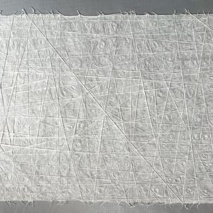 Handmade Interlace Mulberry Paper Sheet: White Cotton Thread Craft ...