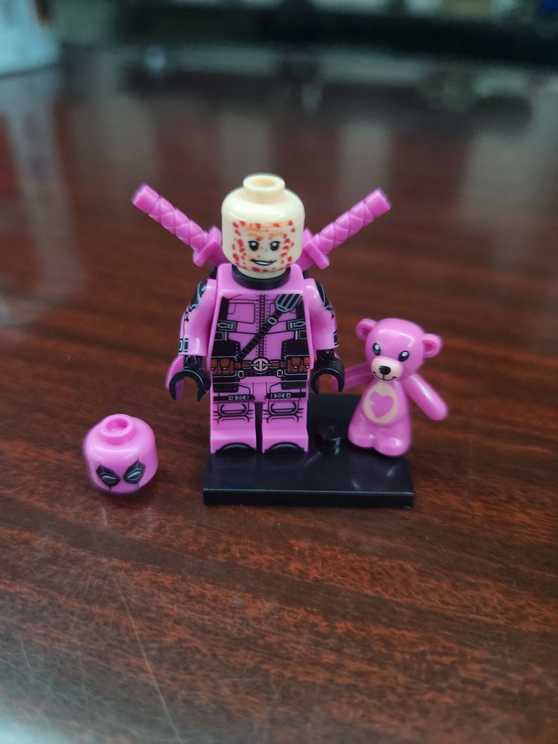 Pink Deadpool With Mini Teddy Bear - Etsy