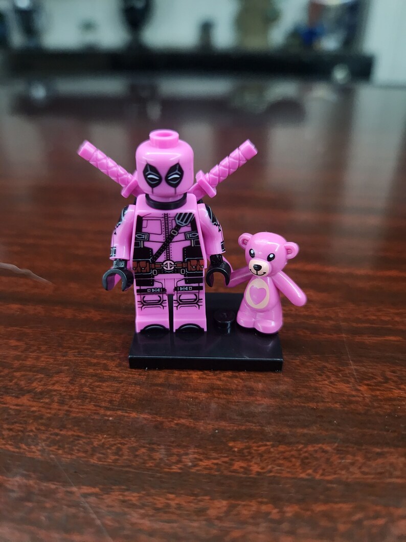 Pink Deadpool With Mini Teddy Bear - Etsy
