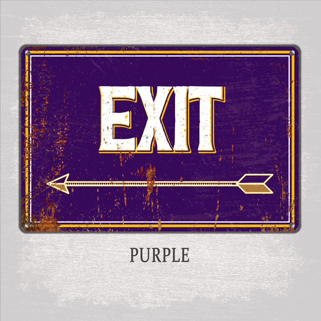 Exit Road Sign Aluminum, Road Sign Exit, Wall Hanging Street Sign ...