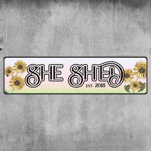 Custom She Shed Metal Sign, Custom Aluminum Sign, Name Sign Gift for ...