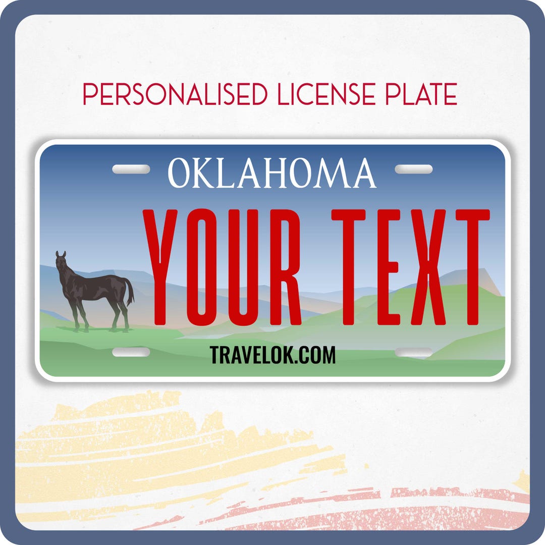 Personalized OKLAHOMA License Plate for Cars, Trucks, Motorcycles, and ...