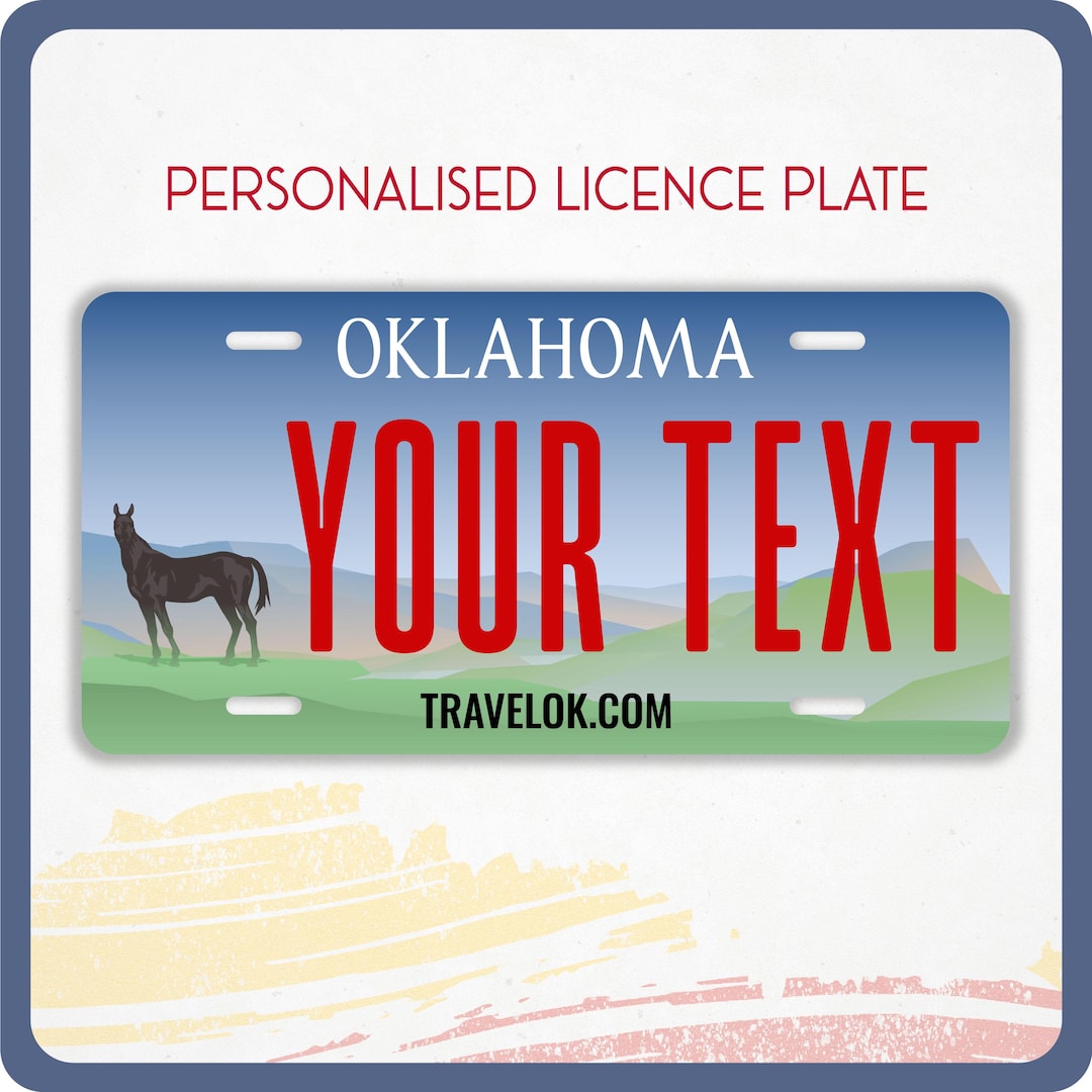 Personalized OKLAHOMA License Plate for Cars, Trucks, Motorcycles, and ...