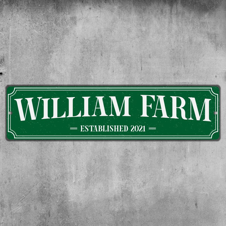 Personalized Farm Aluminum Sign, Custom Metal Ranch Plaque for Outdoor ...