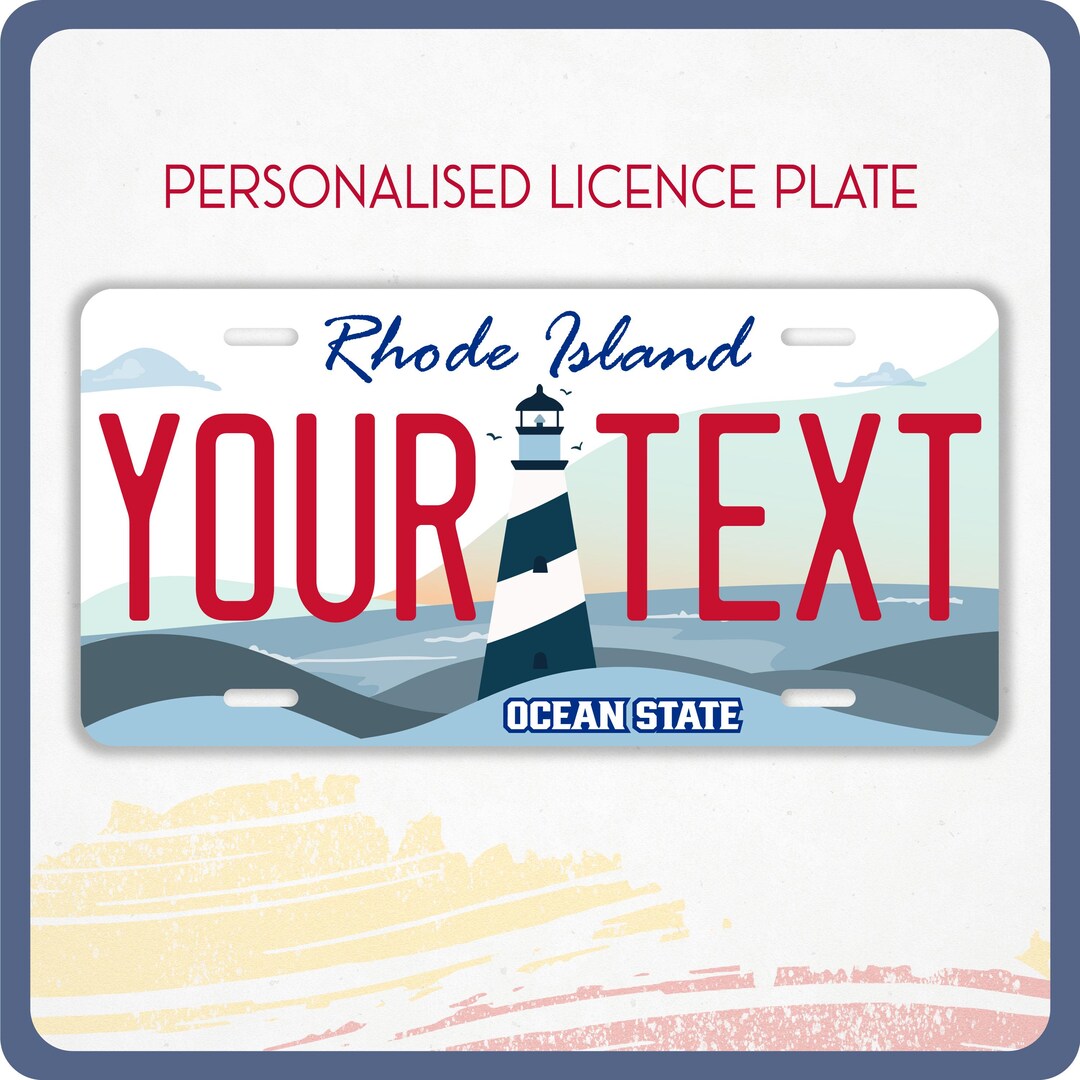 Personalized RHODE Island License Plate for Cars, Truck, Motorcycle ...