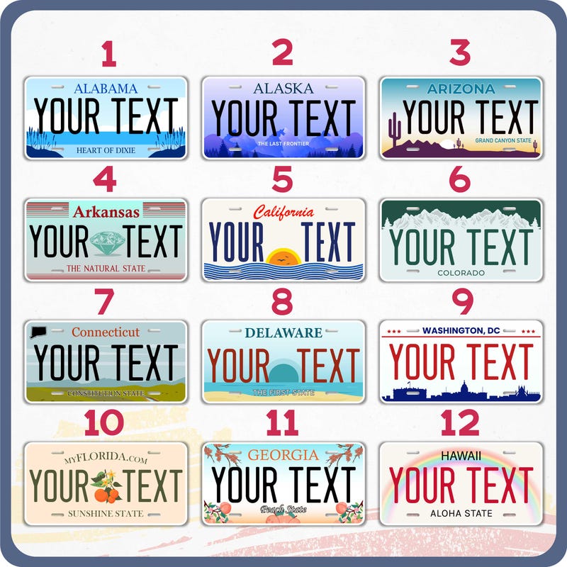 Custom Vanity Plates - Etsy