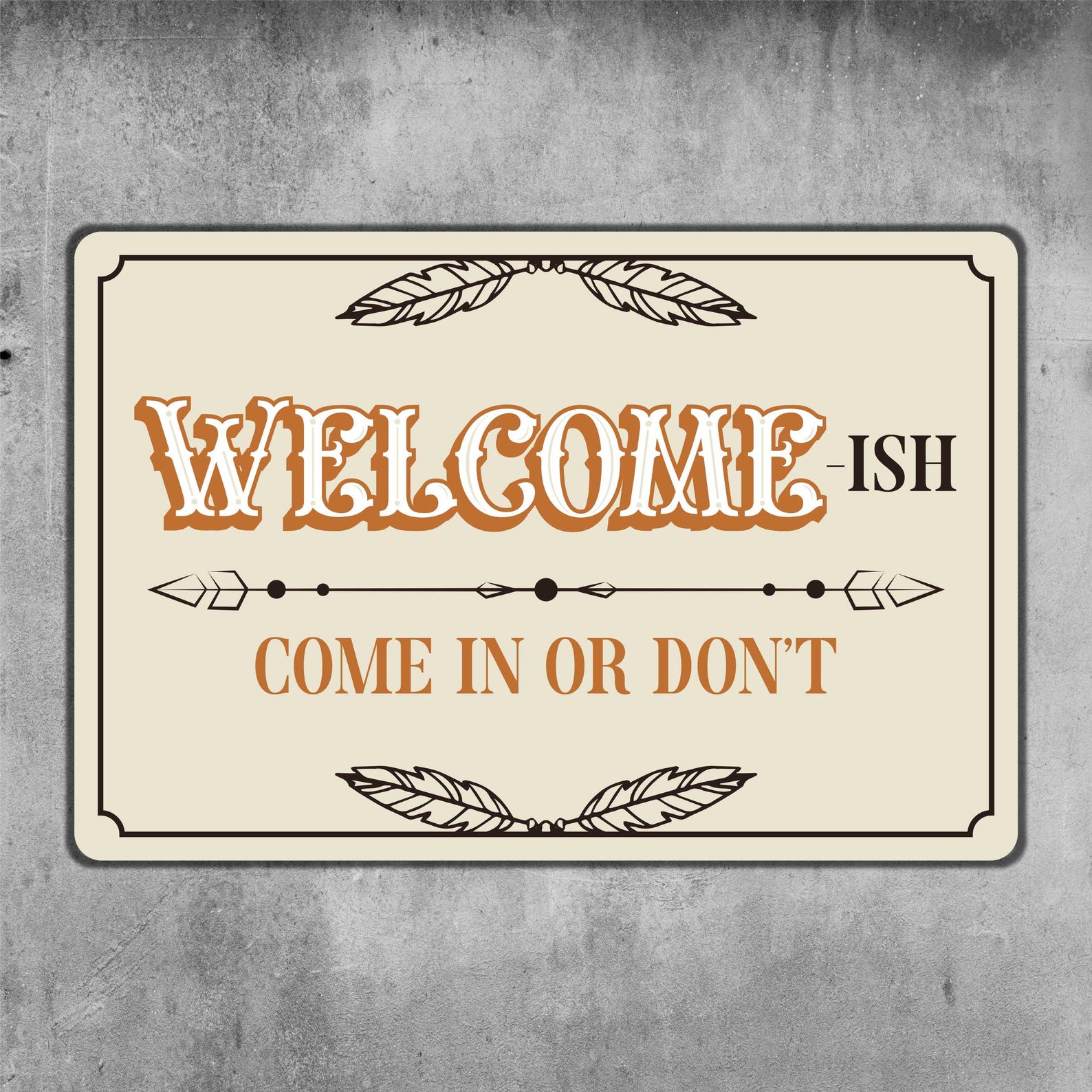 Funny Welcome Sign, Welcome Sign for Front Door, Rustic Guests Welcome ...
