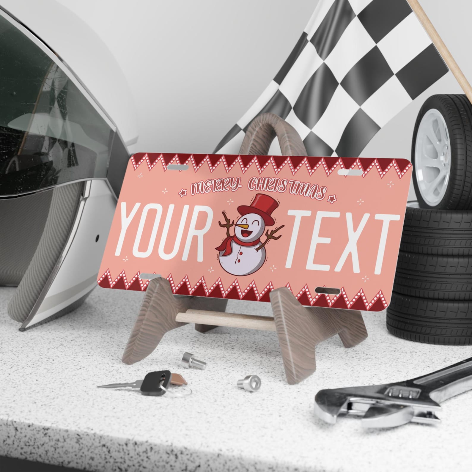 Personalized Merry Christmas License Plate, Custom Santa Vanity Plate ...