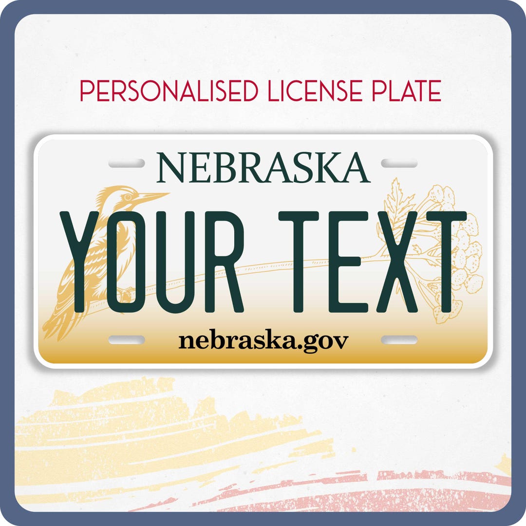 NEBRASKA Custom License Plate for Cars, Truck, Motorcycles and Bicycles ...