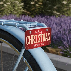 Personalized Merry Christmas License Plate, Festive Santa Vanity Car ...