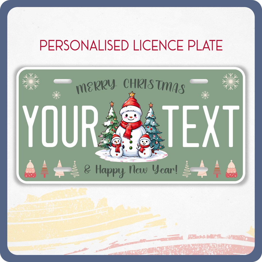 Personalized Christmas and New Year License Plate, Tis the Season ...