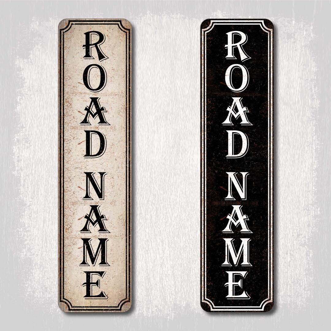 Custom Road Name Metal Sign – Personalized Street or Room Decor Sign ...
