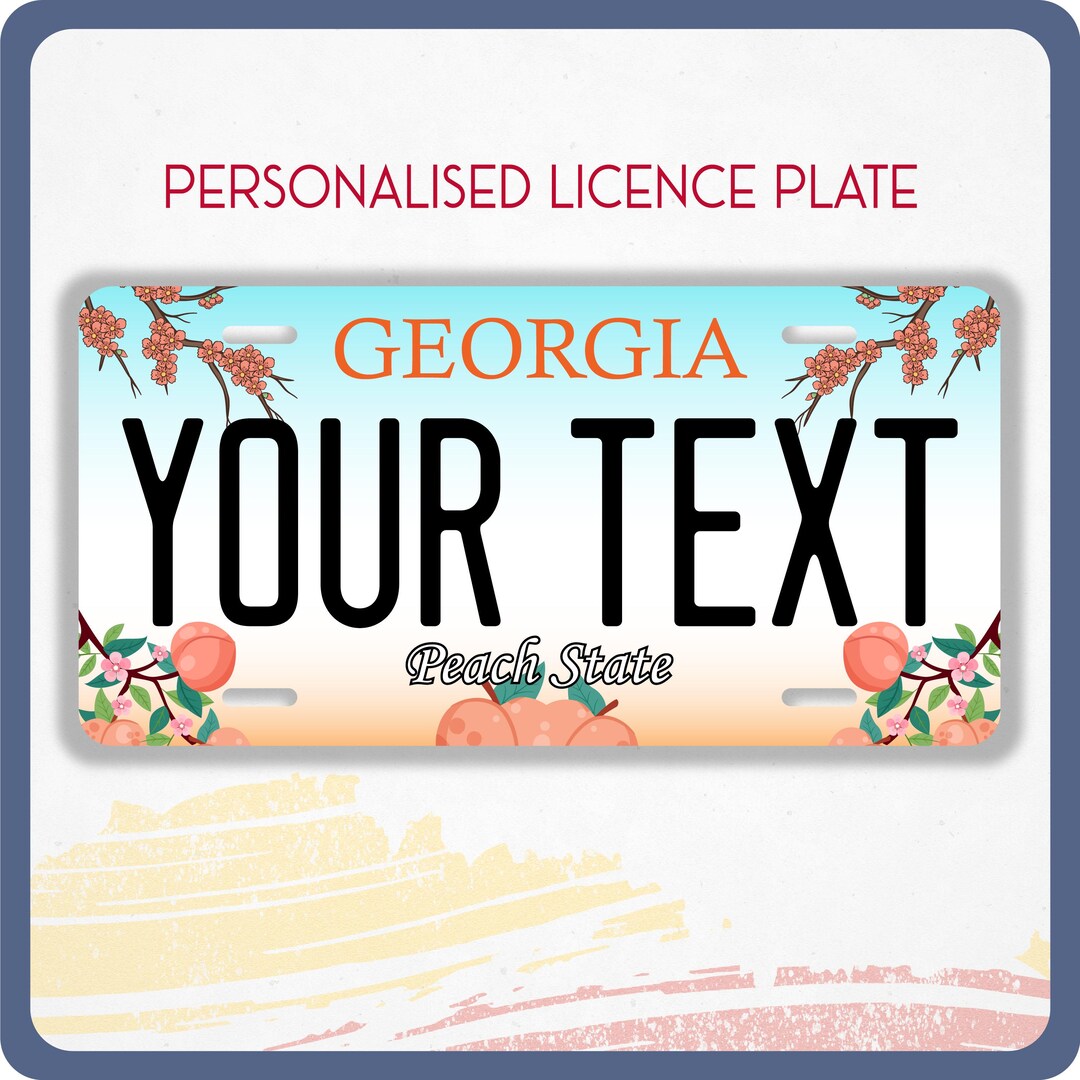 Personalized GEORGIA License Plate for Cars, Trucks, Motorcycles, and ...