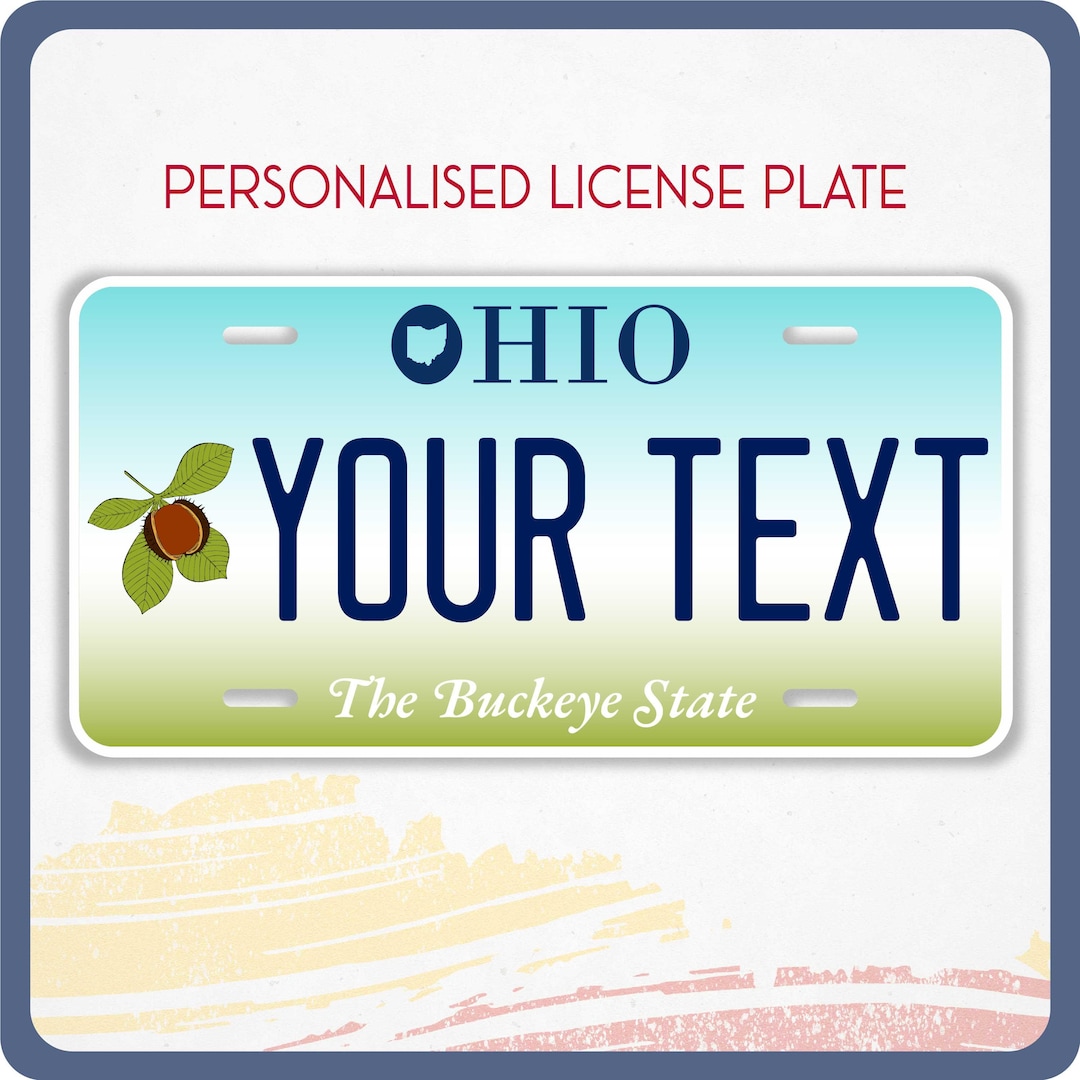 OHIO Custom License Plate for Cars, Trucks, Motorcycles, and Bicycles ...